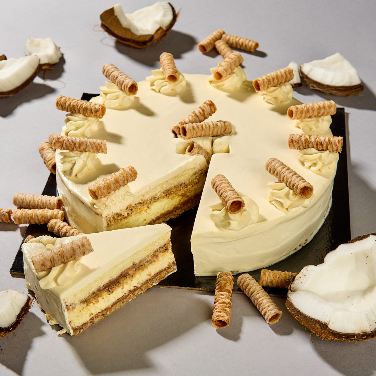 TORT BOUNTY cu cocos - GLUTEN-FREE - Prăjituri la birou - Comandă la ...